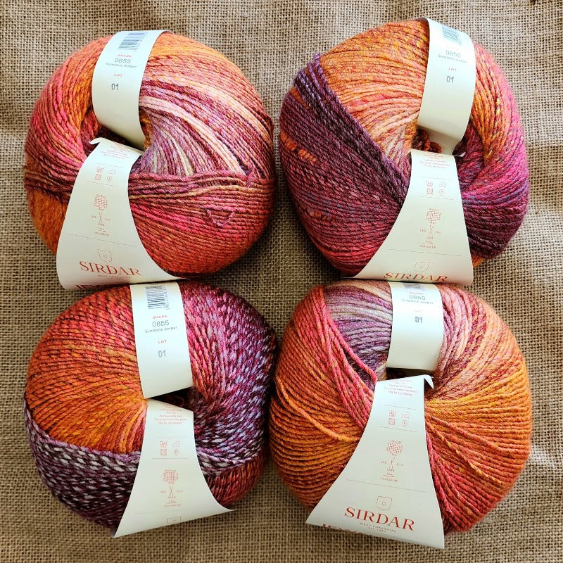 Sirdar Jewelspun Aran 200g - 855 Sunstone Amber – True North Yarn Co.