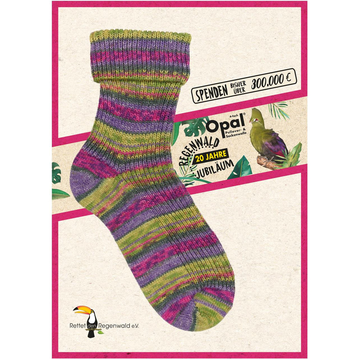 Opal Rainforest Jubilee 6 Ply - 8577 Sally – True North Yarn Co.