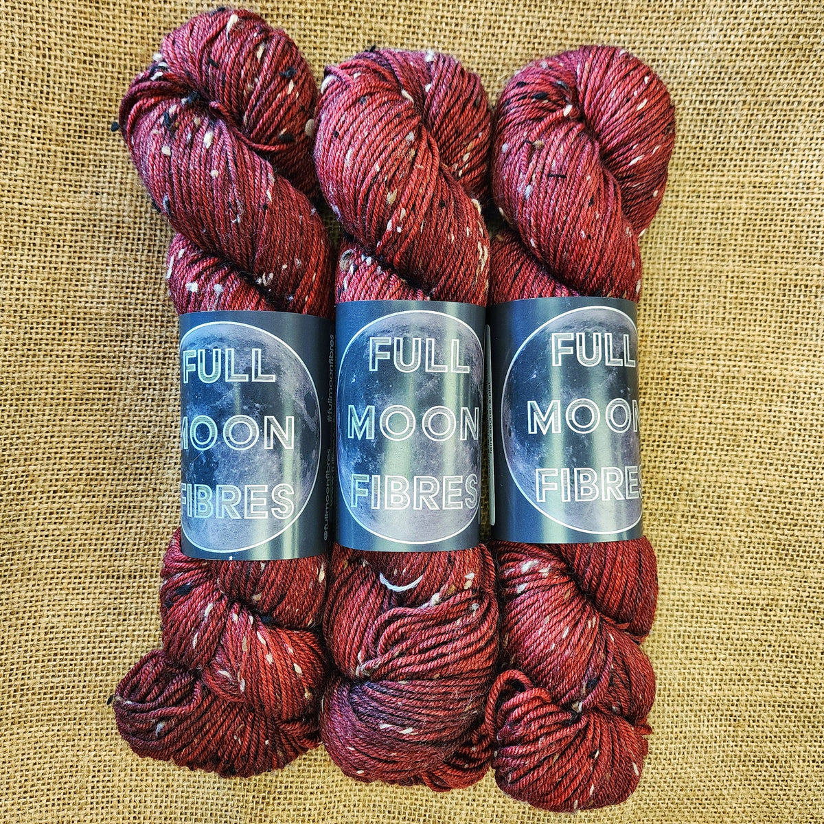 Full Moon Fibres DK Tweed - Red Velvet – True North Yarn Co.