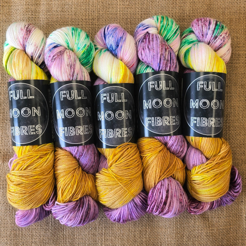 Full Moon Fibres Solar Sock - Flower Power – True North Yarn Co.
