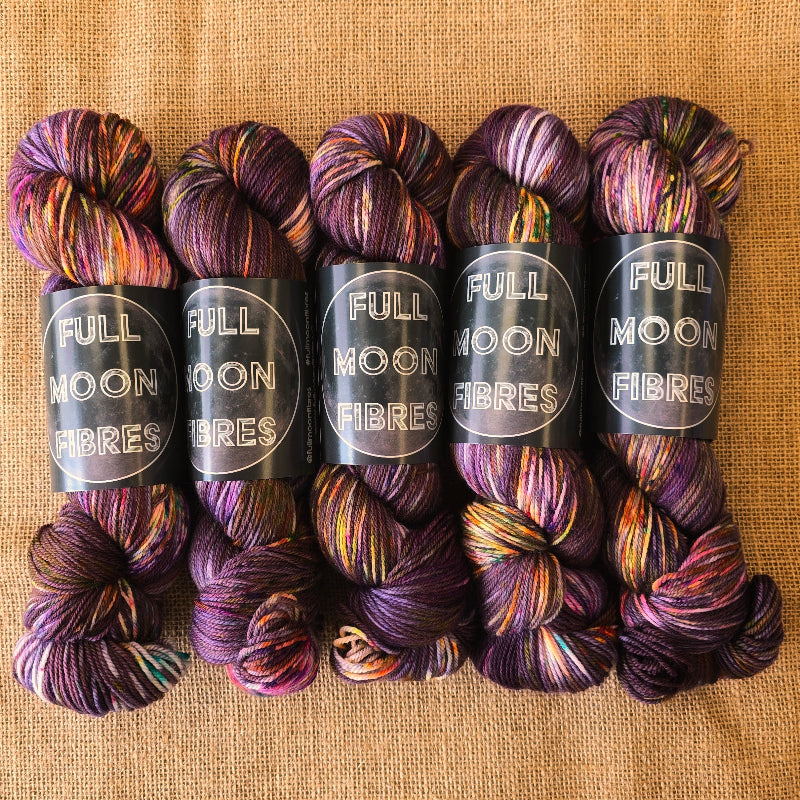 Full Moon Fibres Solar Sock - Fancy Pansy – True North Yarn Co.