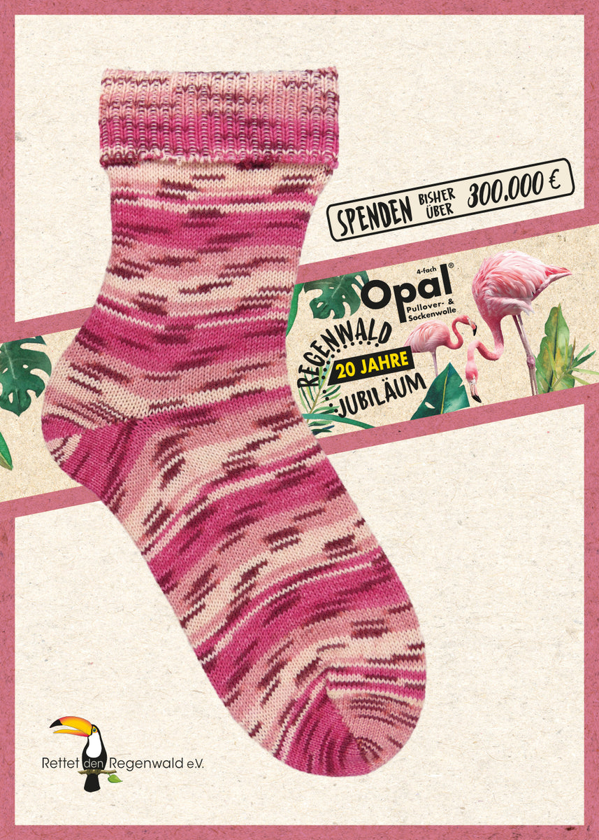 Opal Yarns Rainforest 20 Jubilee 4-Ply - 1207 Flamingo – True North ...