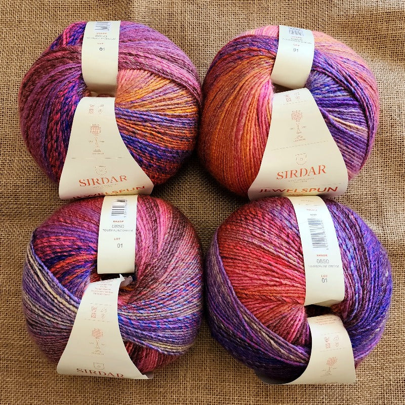 Sirdar Jewelspun Aran 200g - 850 Tourmaline Dream – True North Yarn Co.