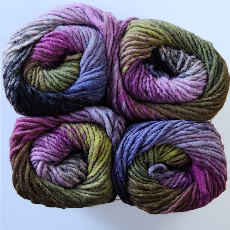 Noro Kureyon - 188 Sasayama: Purples, Black, Olive – True North Yarn Co.