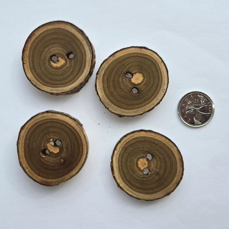 Locally Made Ash Button, 45mm – True North Yarn Co.