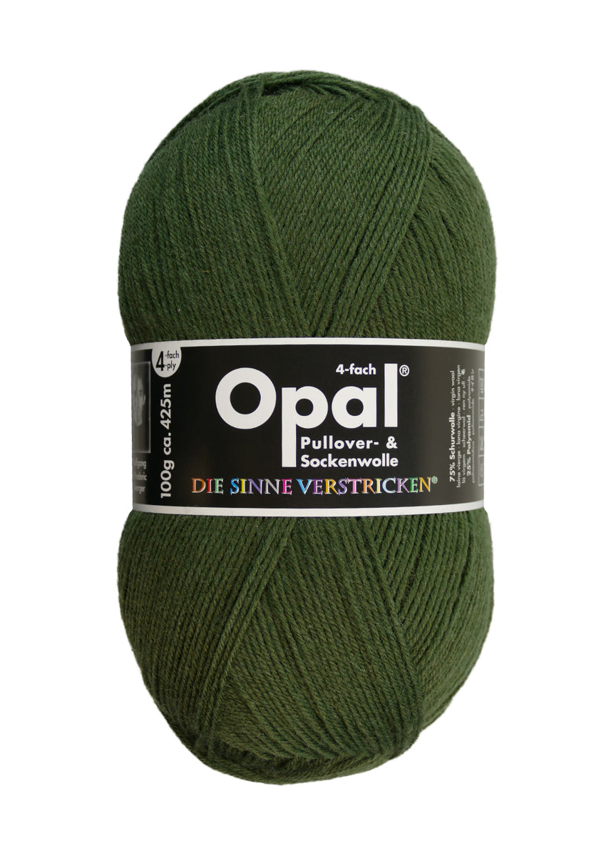 Opal Yarns Uni 4 Ply - 5184 Olive Green – True North Yarn Co.