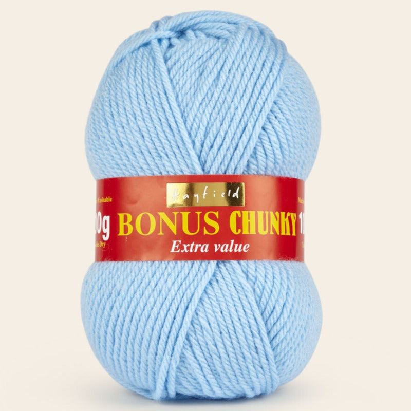 Hayfield Bonus Chunky - 960 Powder Blue (Light Blue, Not Pastel) – True ...