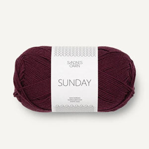 SandnesGarn Sunday - 4372 Deep Burgundy – True North Yarn Co.