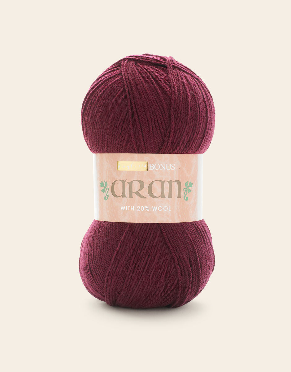 Hayfield Bonus Aran 400g - 764 Burgundy – True North Yarn Co.
