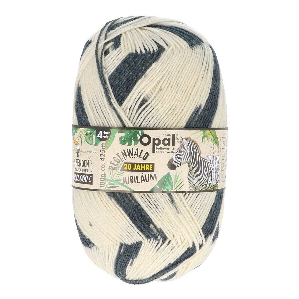 Opal Rainforest Jubilee 6 Ply - 1450 Zebra – True North Yarn Co.