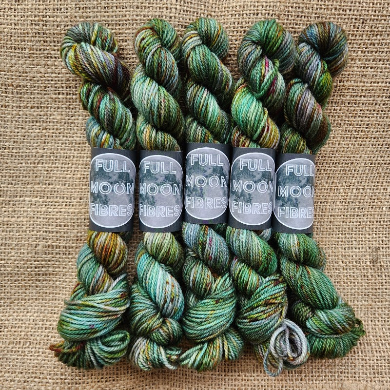 Full Moon Fibres Solar Sock Mini - Fir Ever – True North Yarn Co.