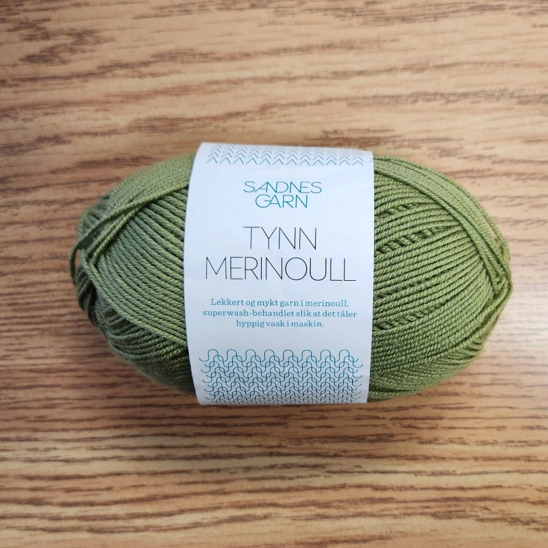 SandnesGarn Tynn Merinoull - 9336 Olive Green – True North Yarn Co.