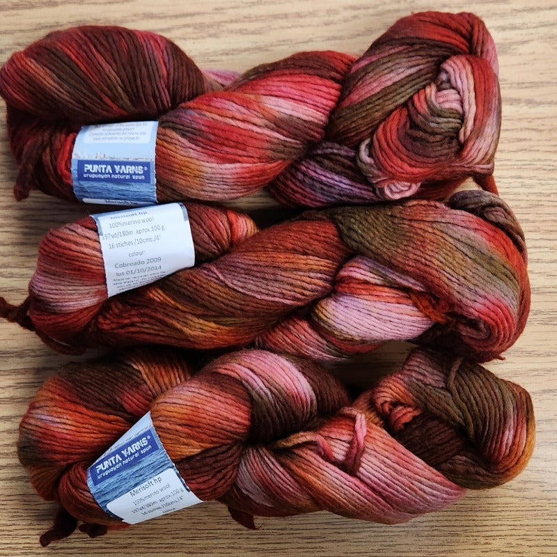Punta Yarns Merisoft - 2009 Cobreado (Rust, Red, Copper, Tan, Olive ...