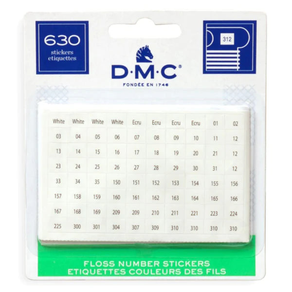 DMC Floss Number Stickers – True North Yarn Co.